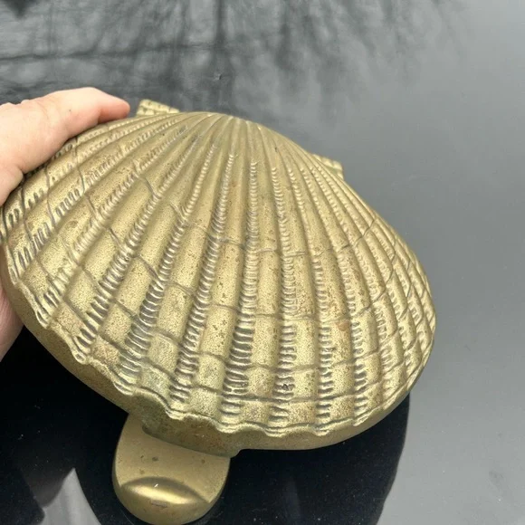 Solid Brass Penco Clam Shell Door Knocker